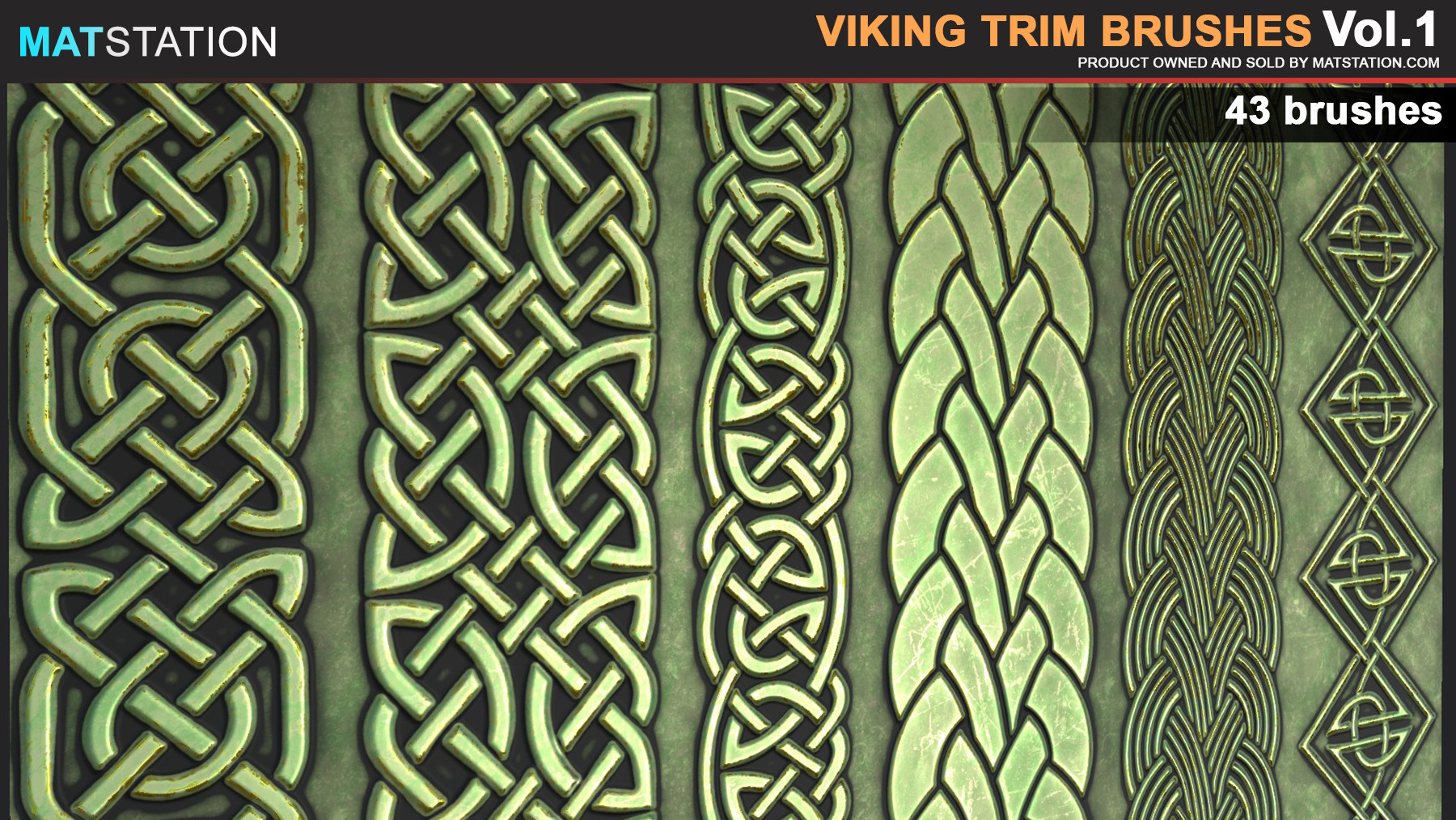 ArtStation - Viking Trim brushes/alphas. VOL1 | Brushes