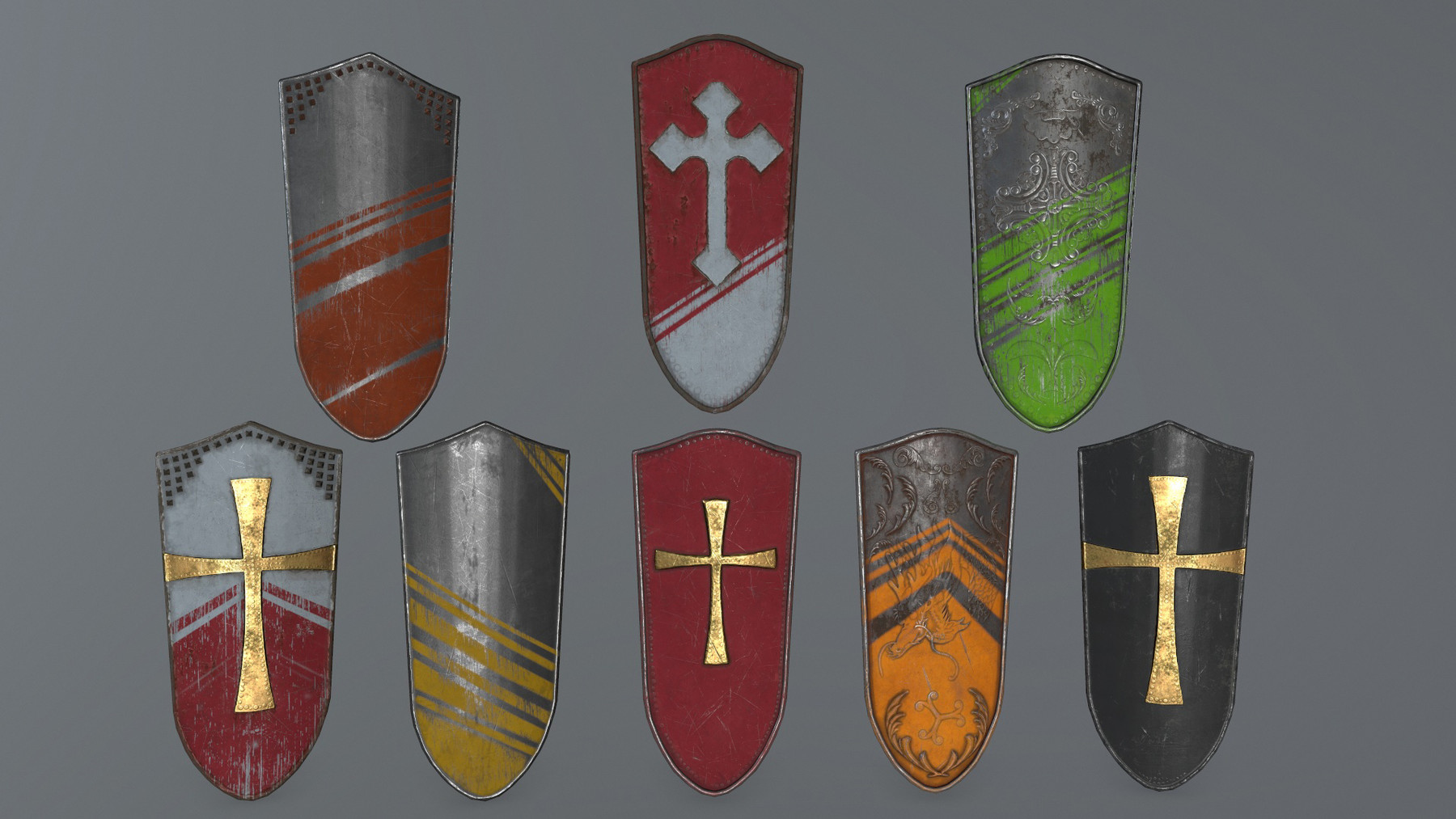 ArtStation - shield set | Game Assets