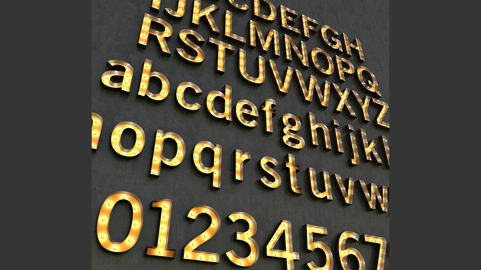 ArtStation - Light Bulbs Alphabet | Game Assets