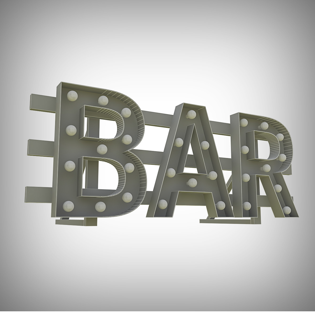 ArtStation - Bar Bulb Sign | Game Assets