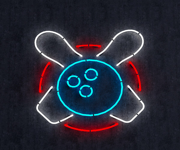 ArtStation - Neon Bowling Sign | Game Assets