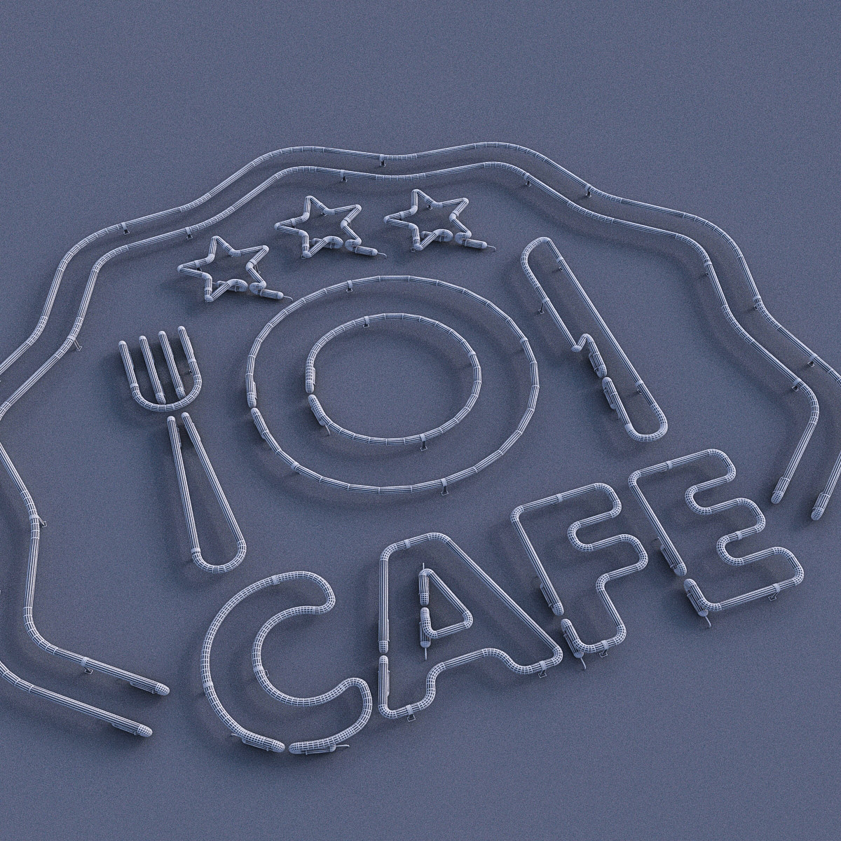 ArtStation - Cafe & Food Neon Sign | Game Assets