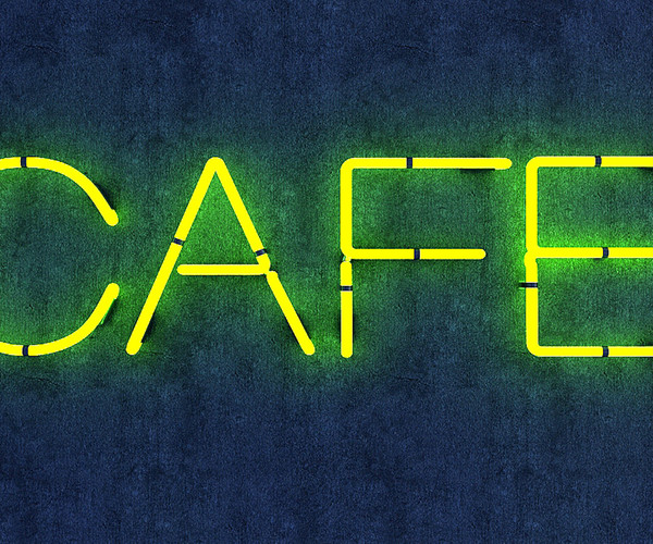 ArtStation - Cafe Neon Sign | Game Assets