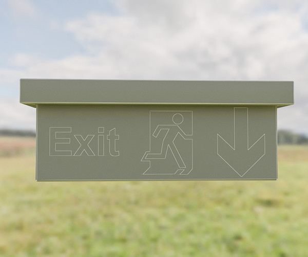 ArtStation - Exit Sign | Game Assets