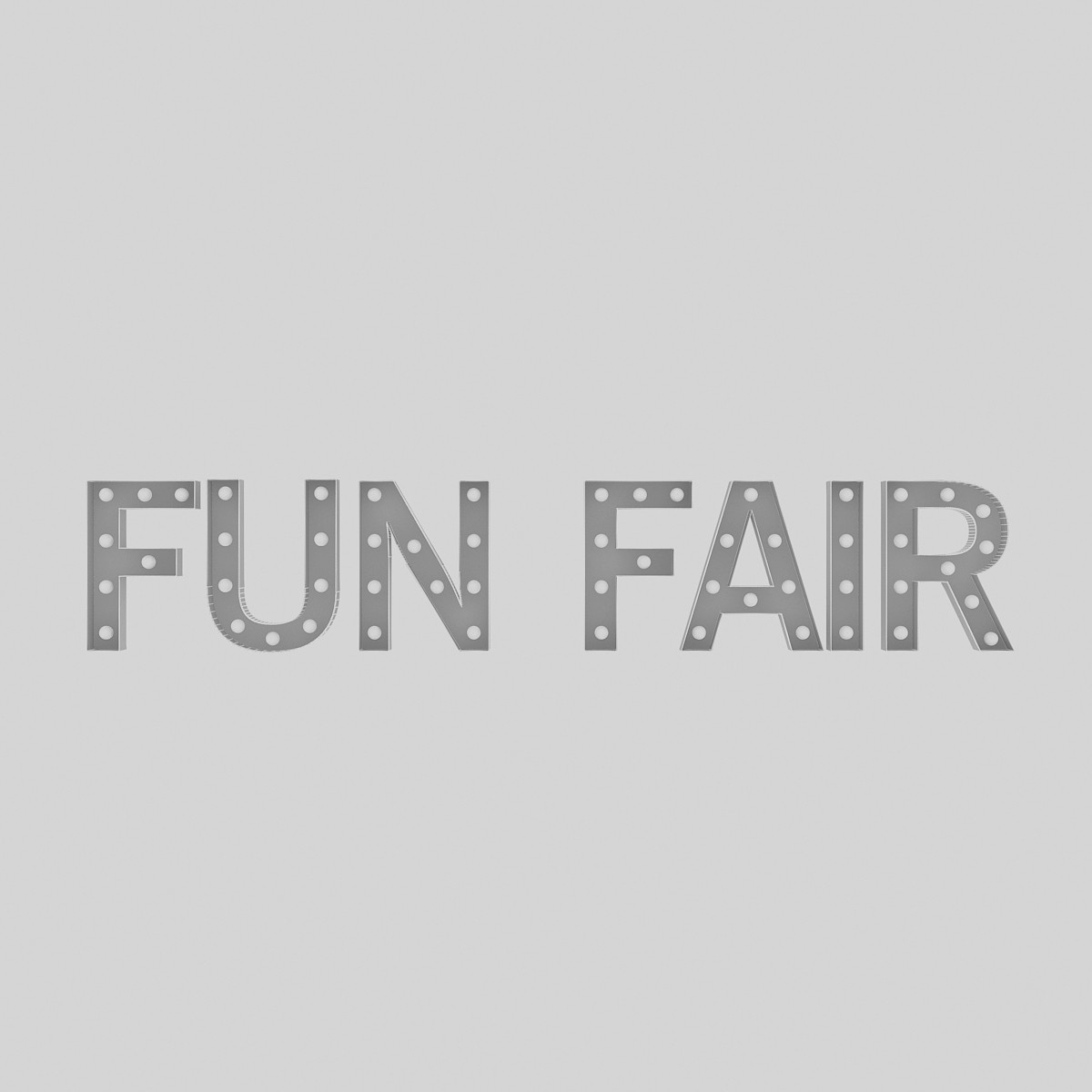 ArtStation - Funfair Sign With Bulb | Game Assets