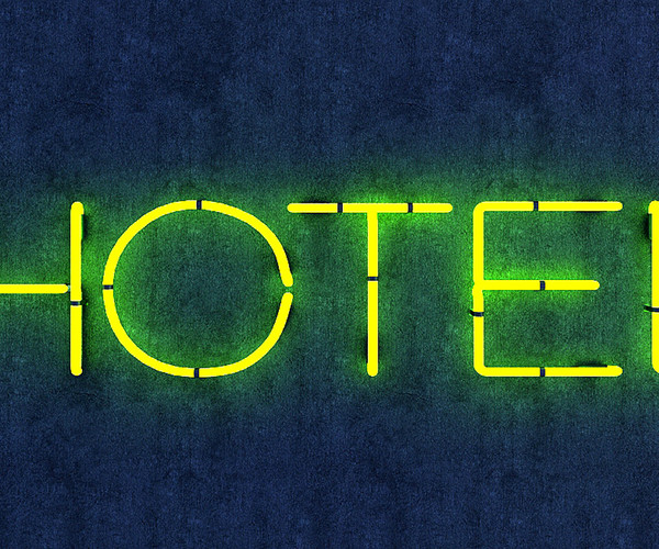 ArtStation - Hotel Neon Sign | Resources