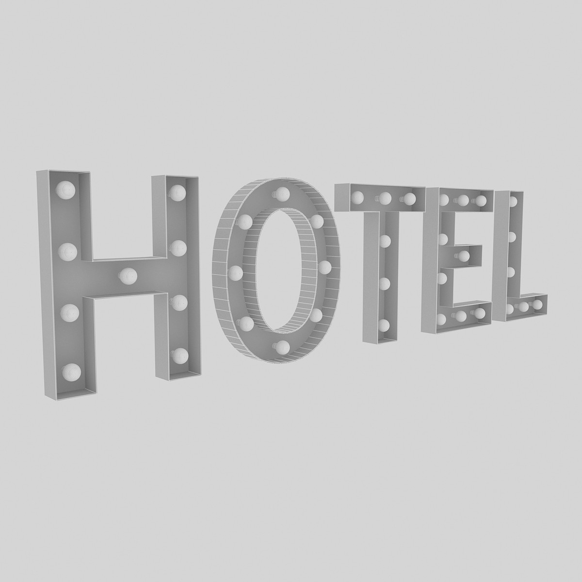 ArtStation - Hotel Sign With Bulb | Resources