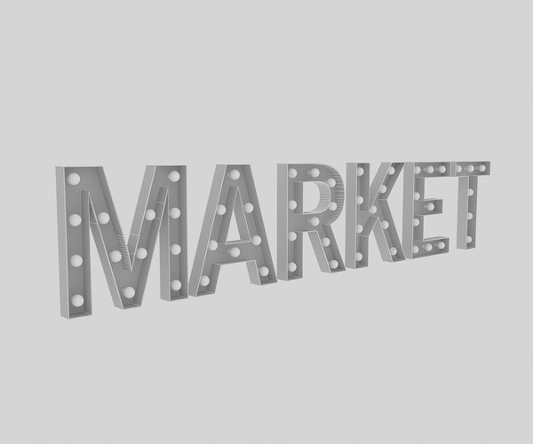 ArtStation - Market Sign With Bulb | Resources