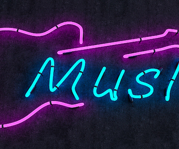 ArtStation - Music Neon Sign | Resources