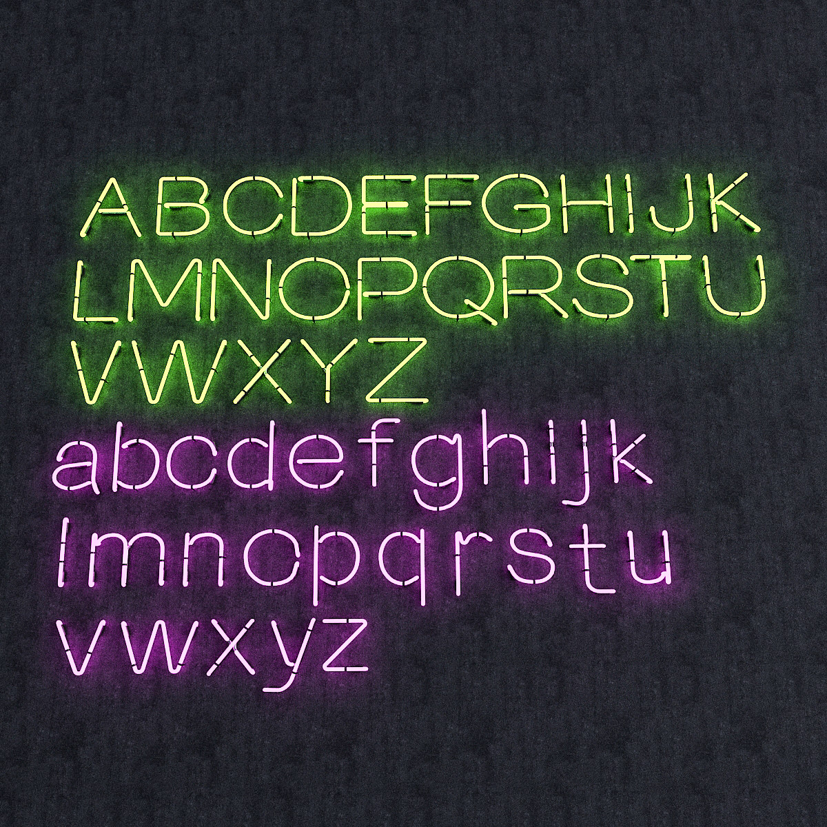 ArtStation - Neon Alphabet | Resources