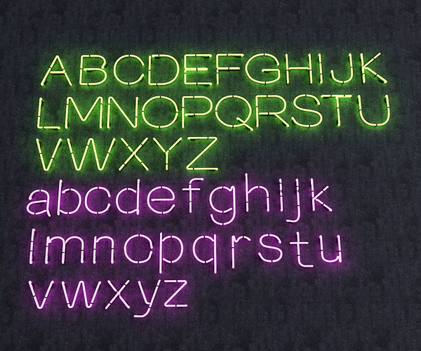 ArtStation - Neon Alphabet | Resources