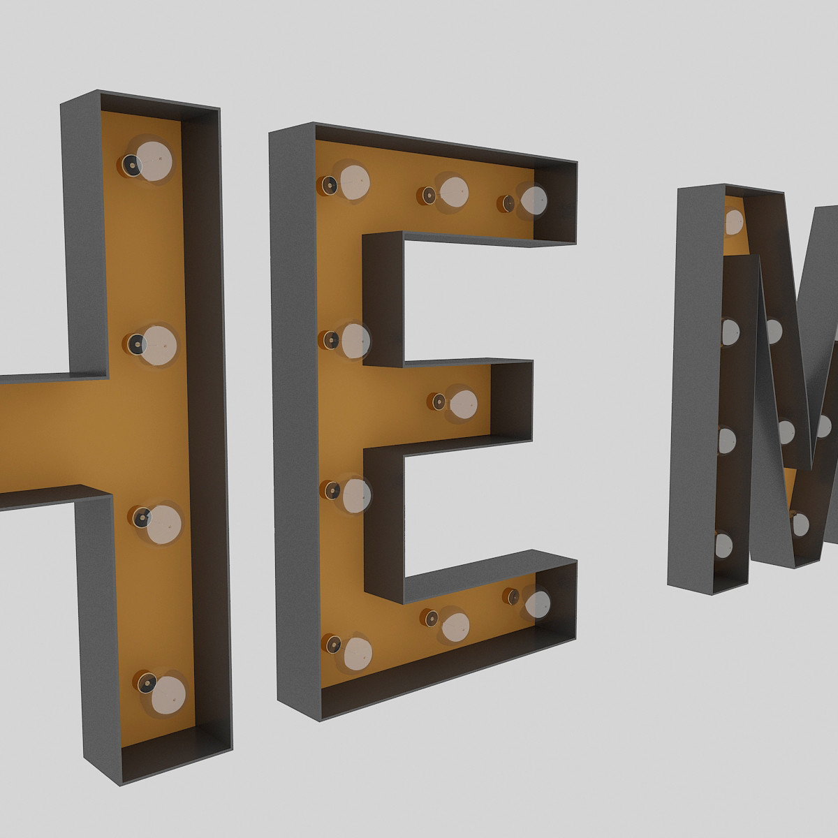 ArtStation - The Mall Sign With Bulb | Resources