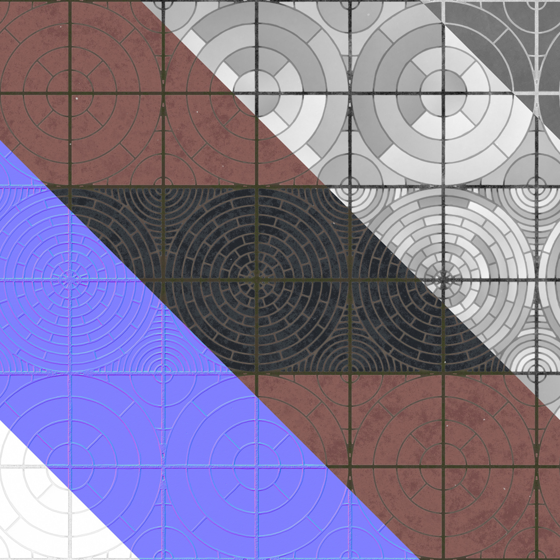 ArtStation - Procedural Concrete Tiles | Game Assets