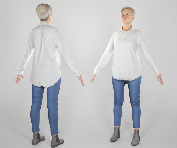 ArtStation - Adult woman in A-pose ready for rigging 181 | Resources