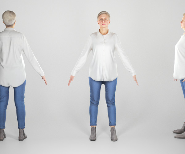 ArtStation - Adult woman in A-pose ready for rigging 181 | Resources