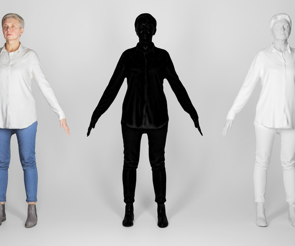 ArtStation - Adult woman in A-pose ready for rigging 181 | Resources