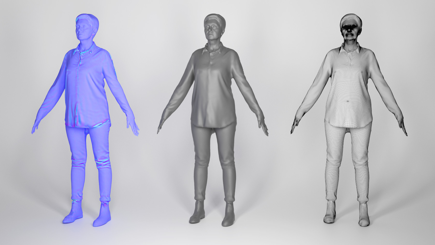ArtStation - Adult woman in A-pose ready for rigging 181 | Resources