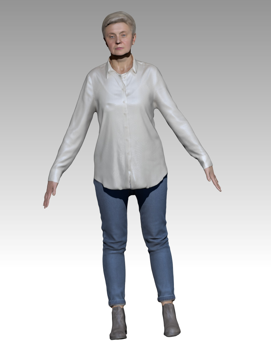 ArtStation - Adult woman in A-pose ready for rigging 181 | Resources