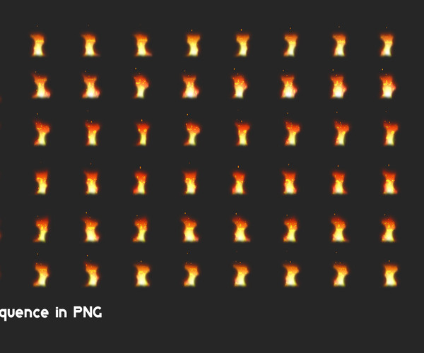 ArtStation - Fire 2d FX Package | Game Assets