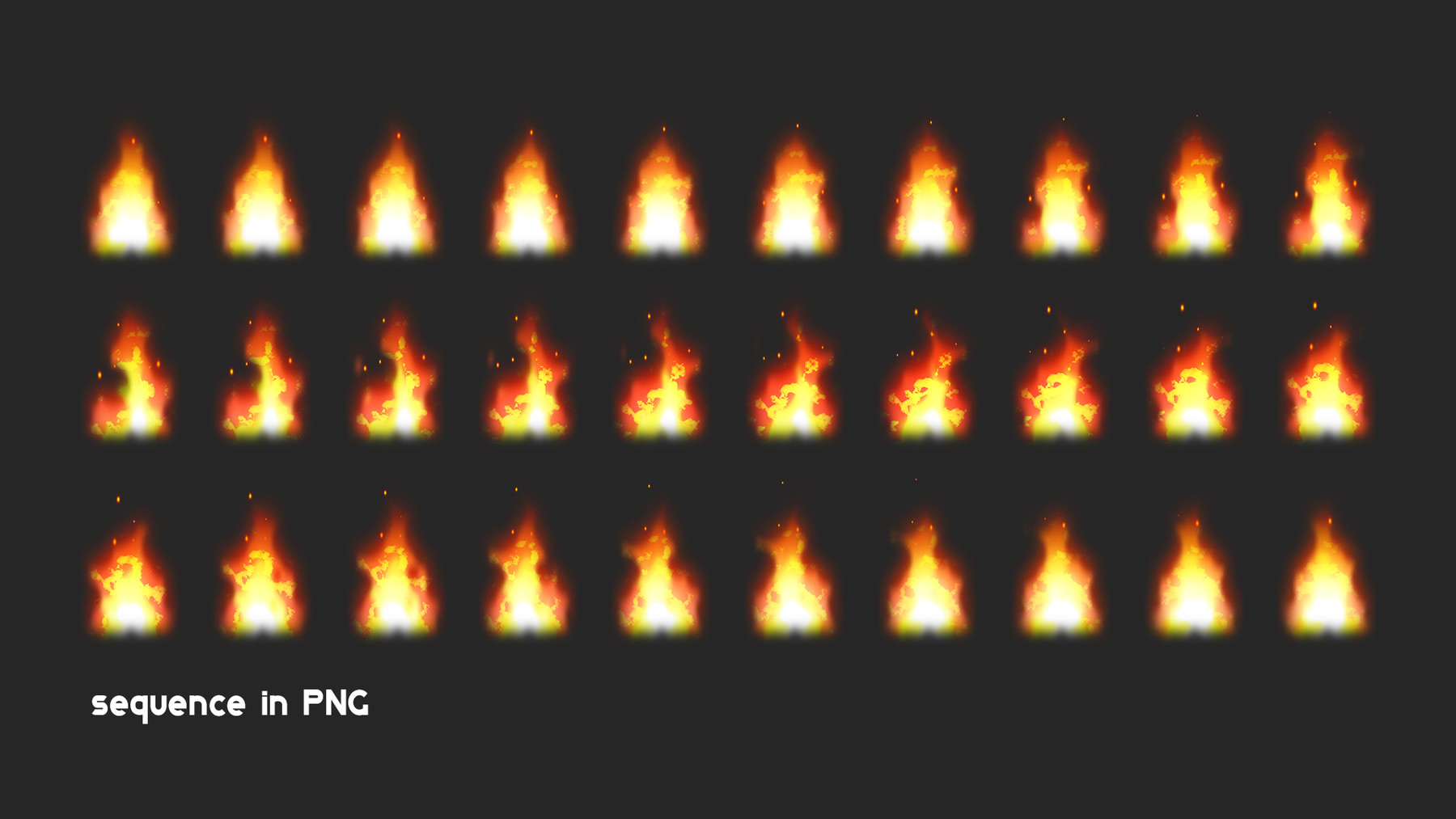 ArtStation - Fire 2d FX Package | Game Assets