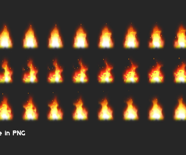 ArtStation - Fire 2d FX Package | Game Assets