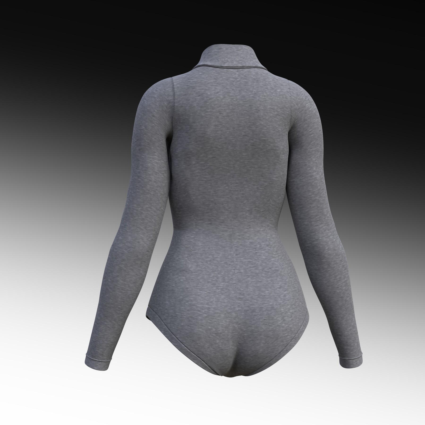 ArtStation - 3D turtleneck bodysuit - grey and black swimsuit | Resources