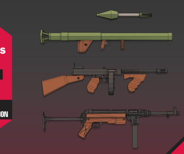 ArtStation - WW2 Weapons Pack | Game Assets
