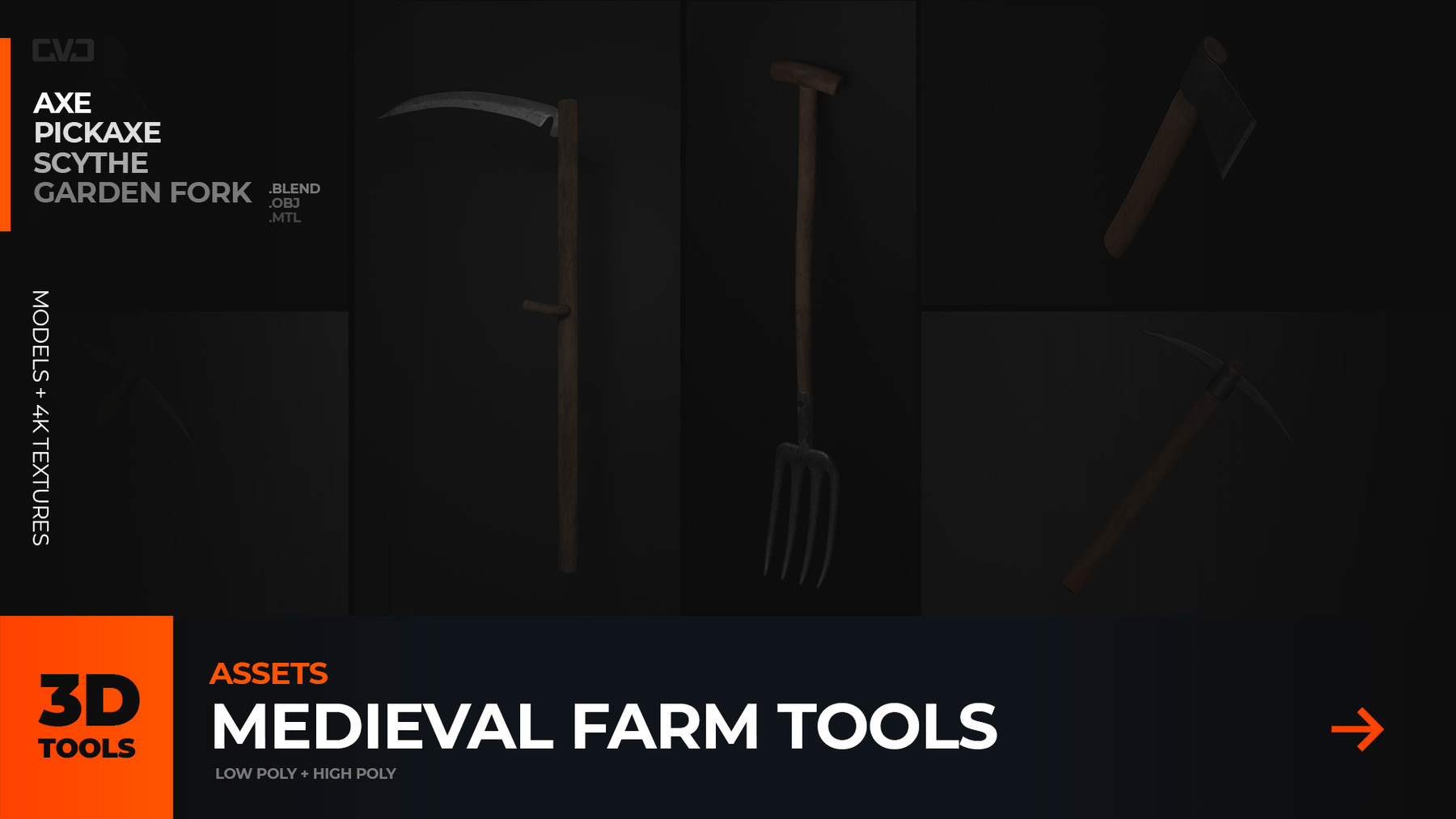 ArtStation - Medieval Farm Tools | Game Assets