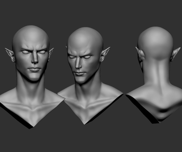 ArtStation - elf male head1 | Resources