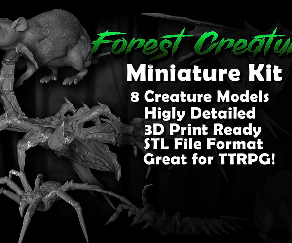 ArtStation - Forest Creature Miniature Kit | Resources