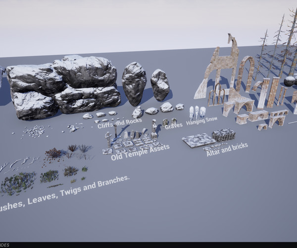 ArtStation - Modular Gothic Temple Unreal Engine UE4 | Game Assets