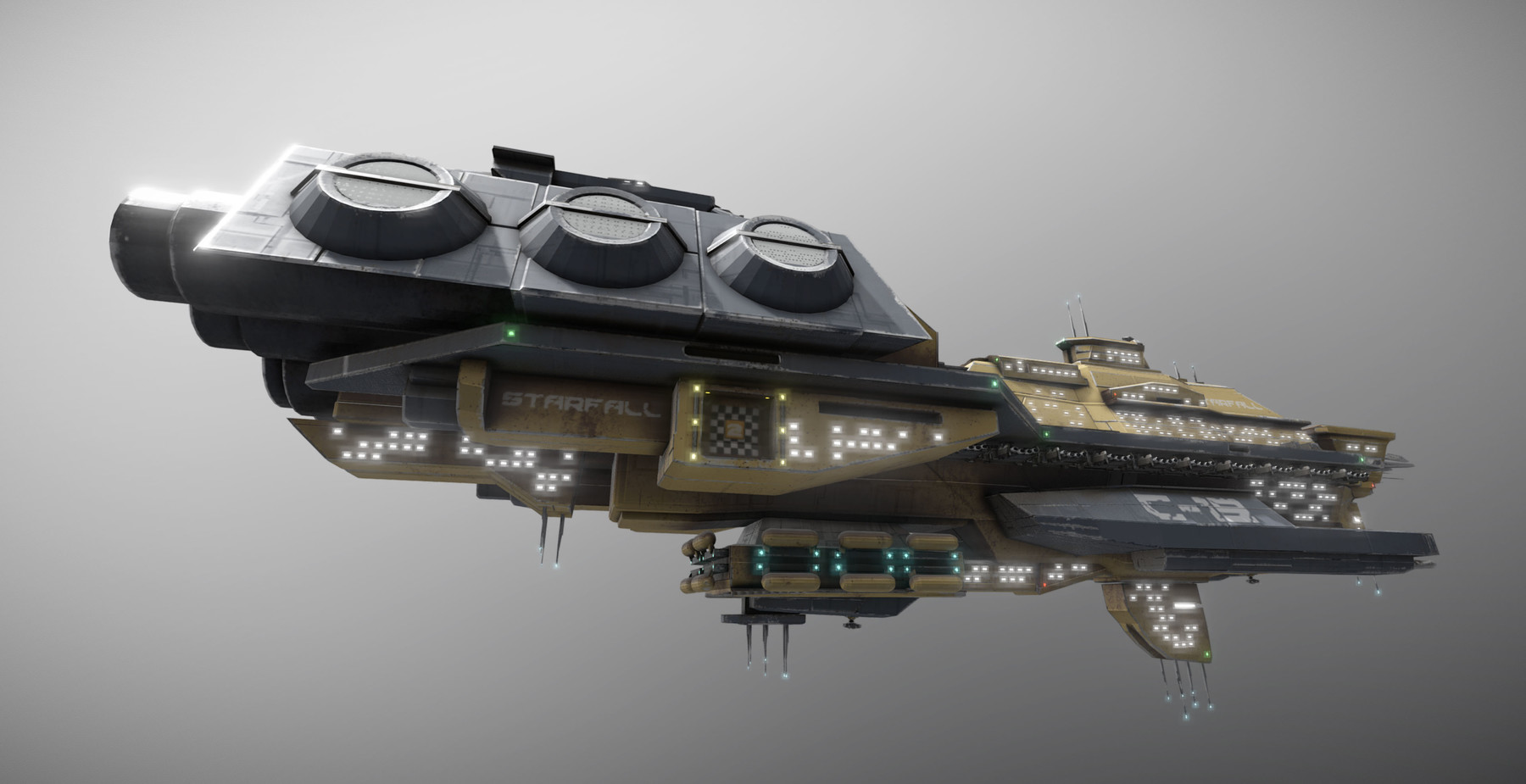 ArtStation - Space Force 1 - Carrier (Starfall) | Game Assets