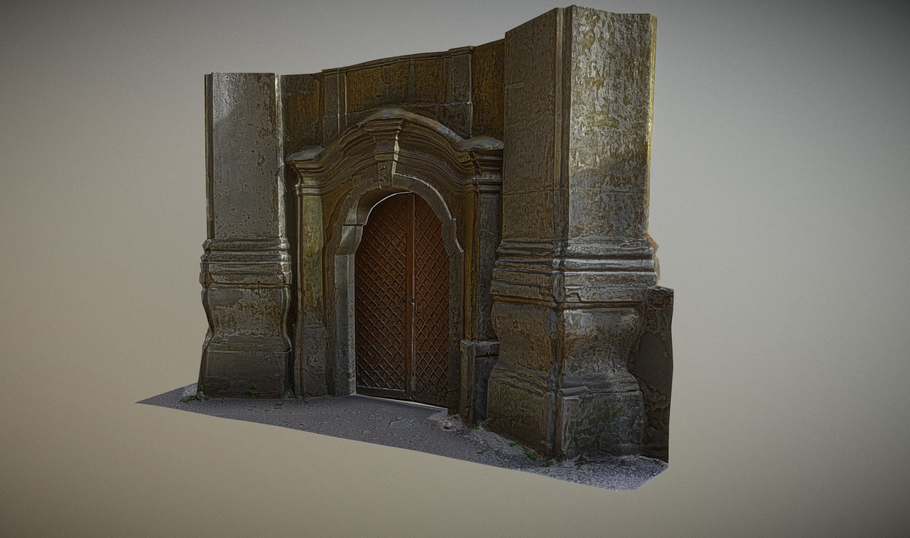 ArtStation - Old rusty church gate scan Low-poly 3D model | Game Assets