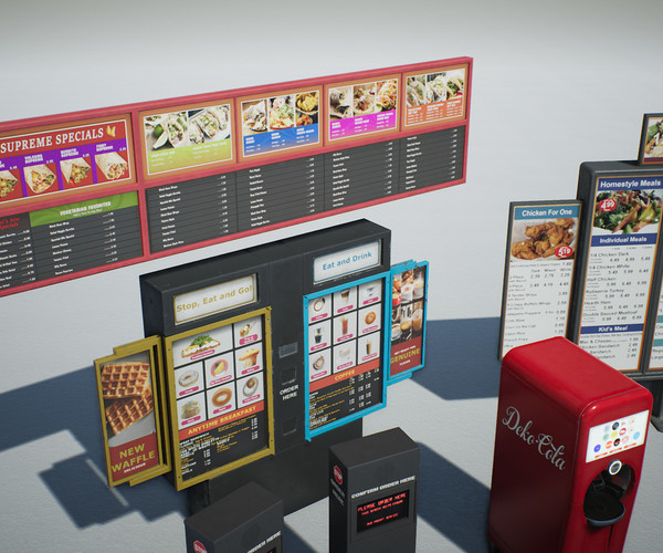 ArtStation - Shopping and Market VOL 3 - Fastfood | Game Assets