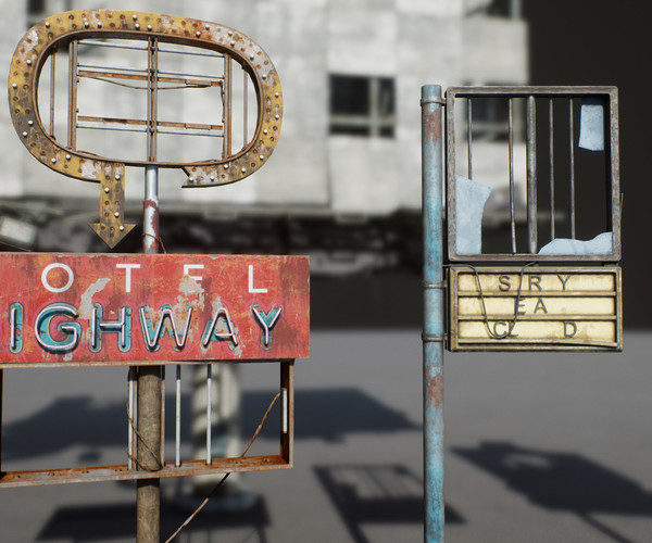 ArtStation - Post Apocalyptic Signs - VOL 2 | Game Assets