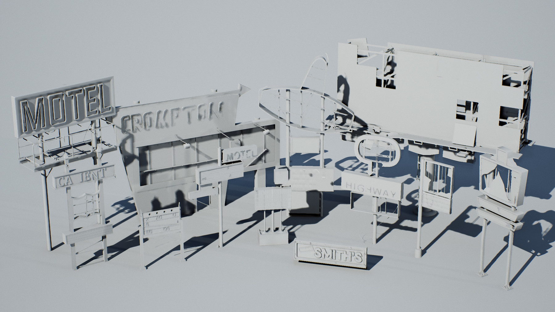 ArtStation - Post Apocalyptic Signs - VOL 2 | Game Assets