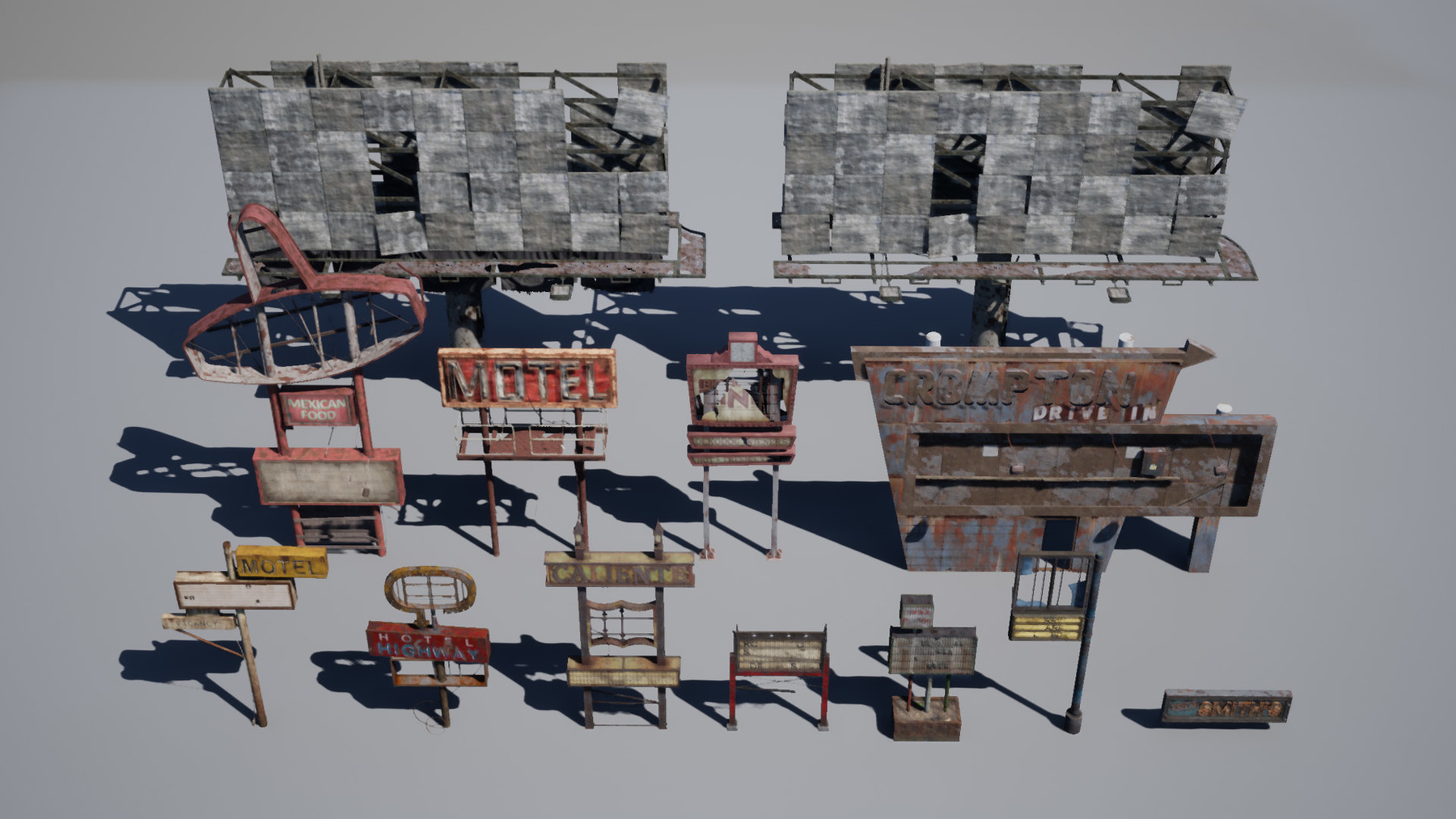 ArtStation - Post Apocalyptic Signs - VOL 2 | Game Assets