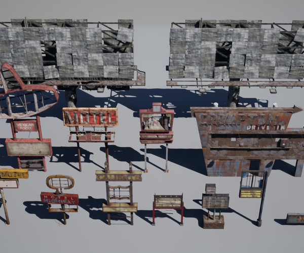 ArtStation - Post Apocalyptic Signs - VOL 2 | Game Assets