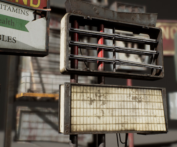 ArtStation - Post Apocalyptic Signs - VOL 1 | Game Assets
