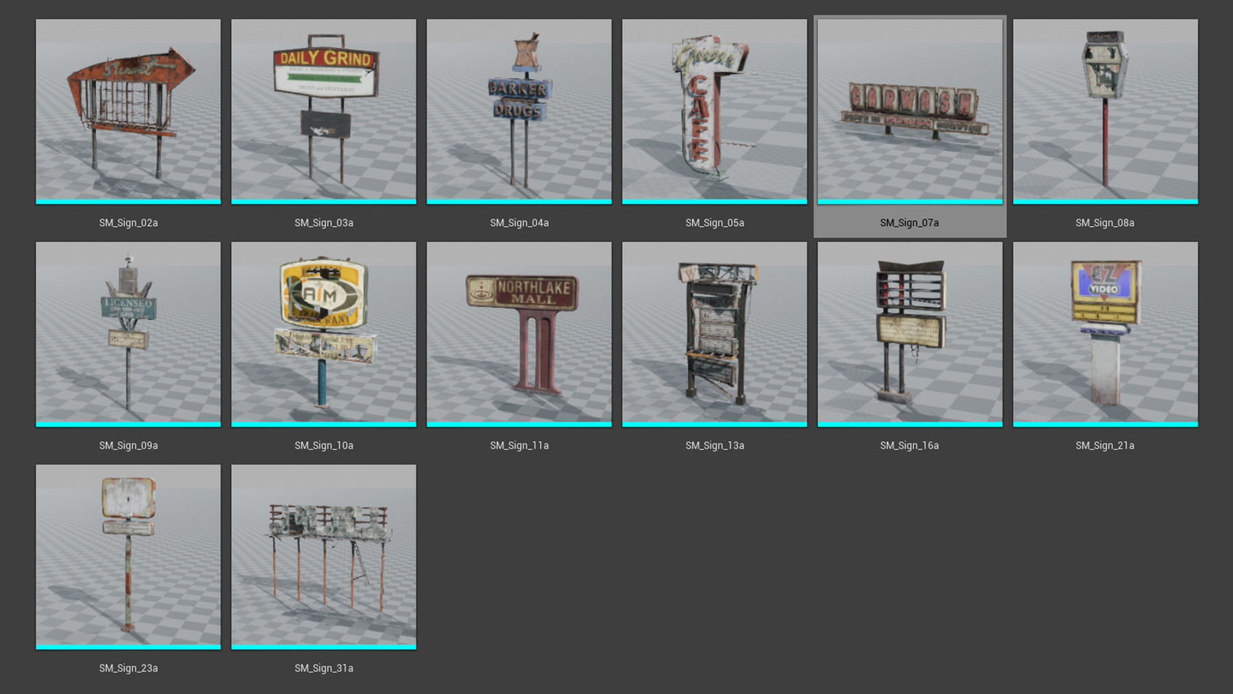 ArtStation - Post Apocalyptic Signs - VOL 1 | Game Assets