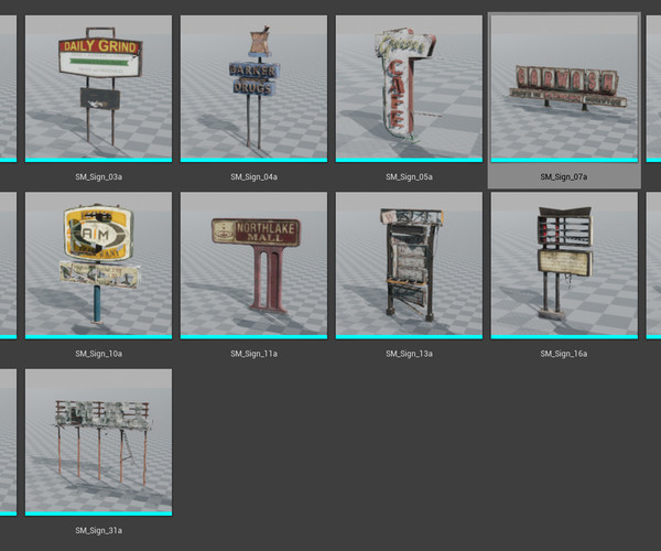 ArtStation - Post Apocalyptic Signs - VOL 1 | Game Assets