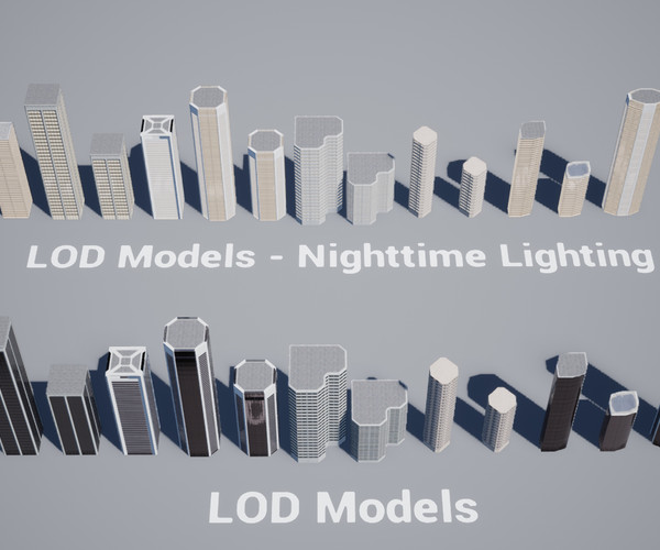 ArtStation - Urban Background Buildings - VOL.1 | Game Assets