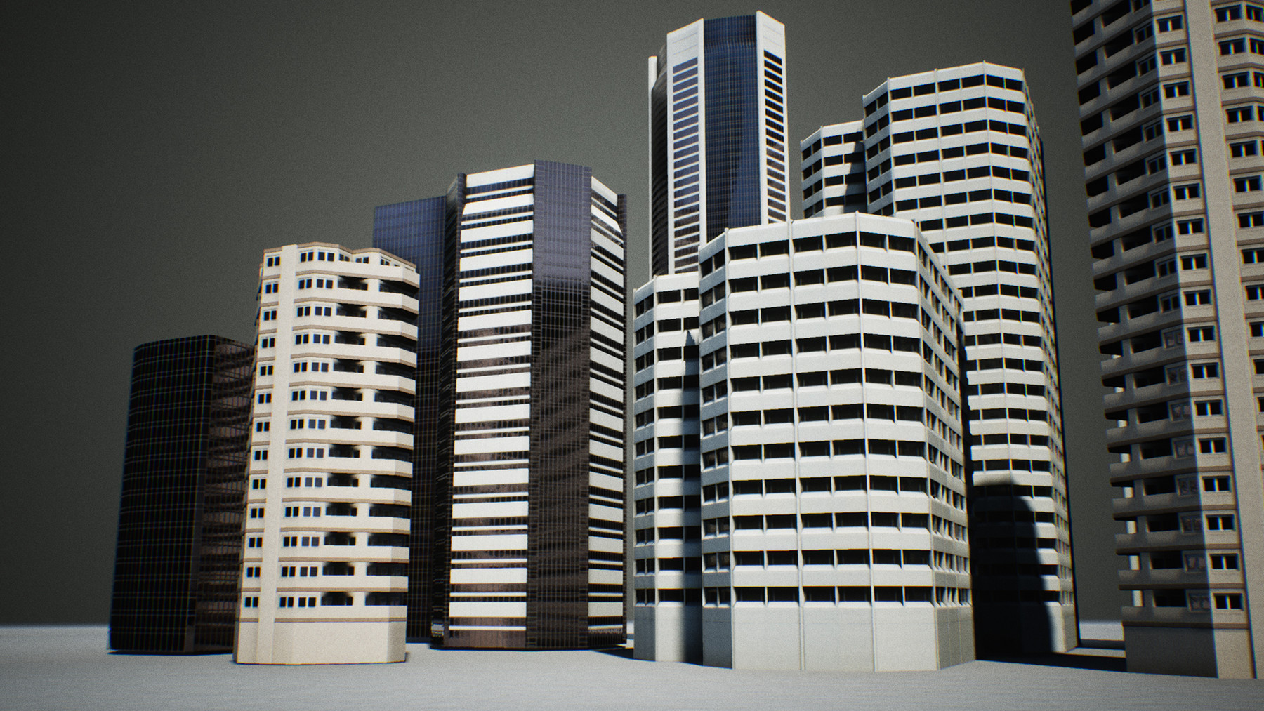 ArtStation - Urban Background Buildings - VOL.1 | Game Assets