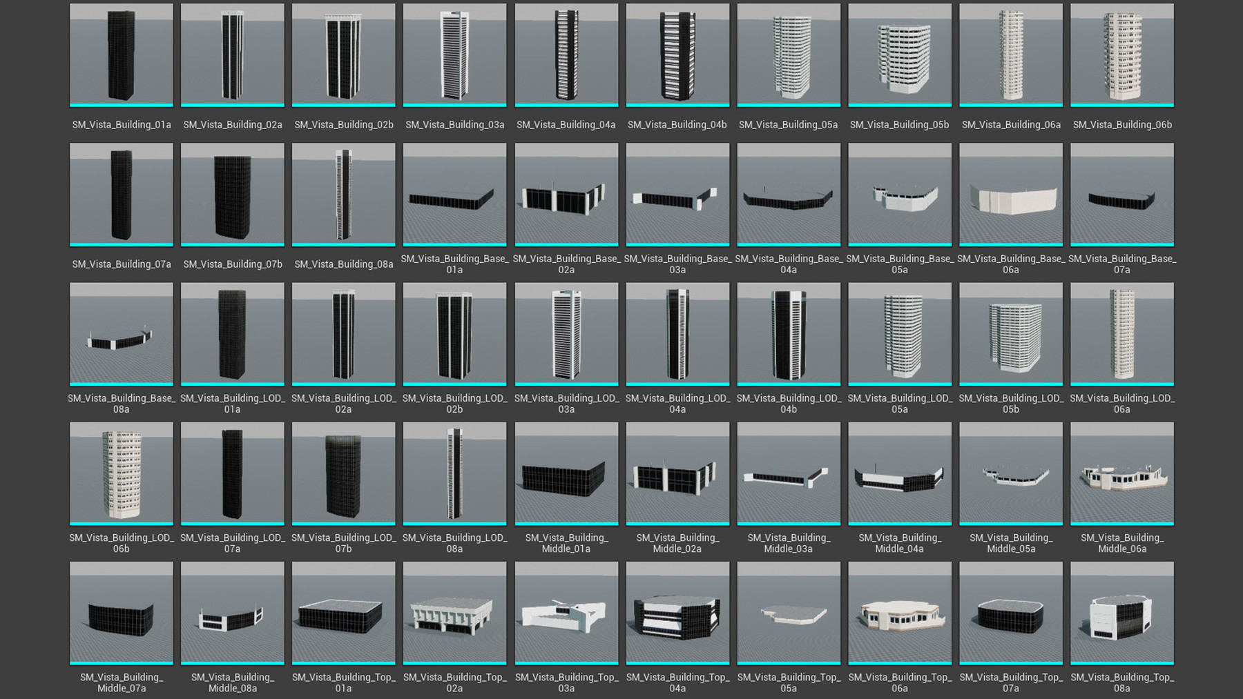 ArtStation - Urban Background Buildings - VOL.1 | Game Assets