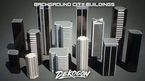 ArtStation - Urban Background Buildings - VOL.1 | Game Assets