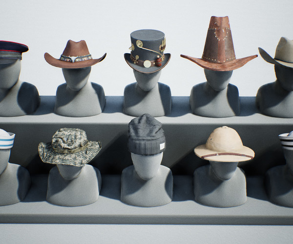 ArtStation - Variety Hats Pack - VOL 1 | Game Assets