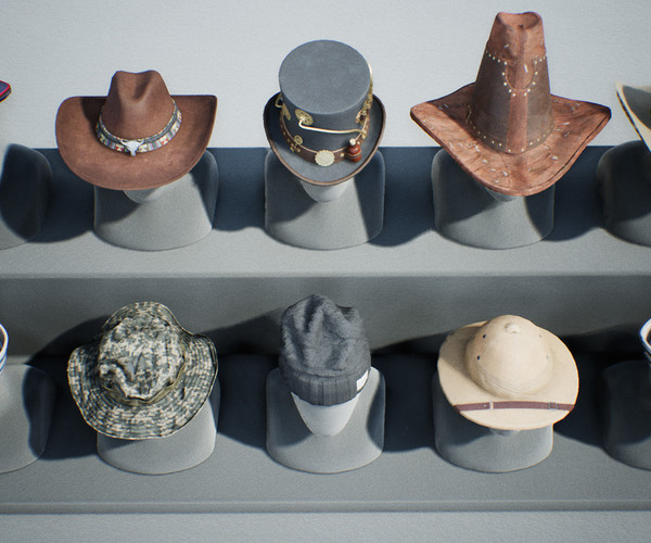 ArtStation - Variety Hats Pack - VOL 1 | Game Assets