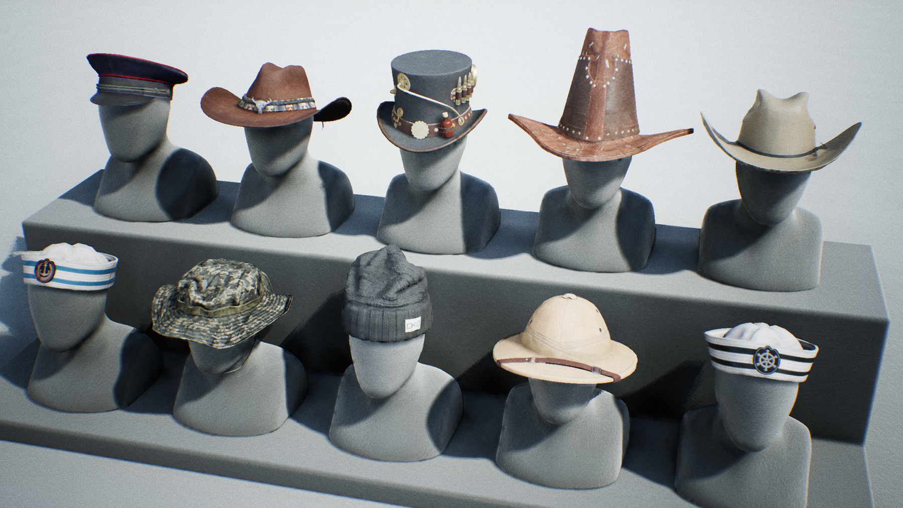 ArtStation - Variety Hats Pack - VOL 1 | Game Assets