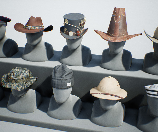 ArtStation - Variety Hats Pack - VOL 1 | Game Assets