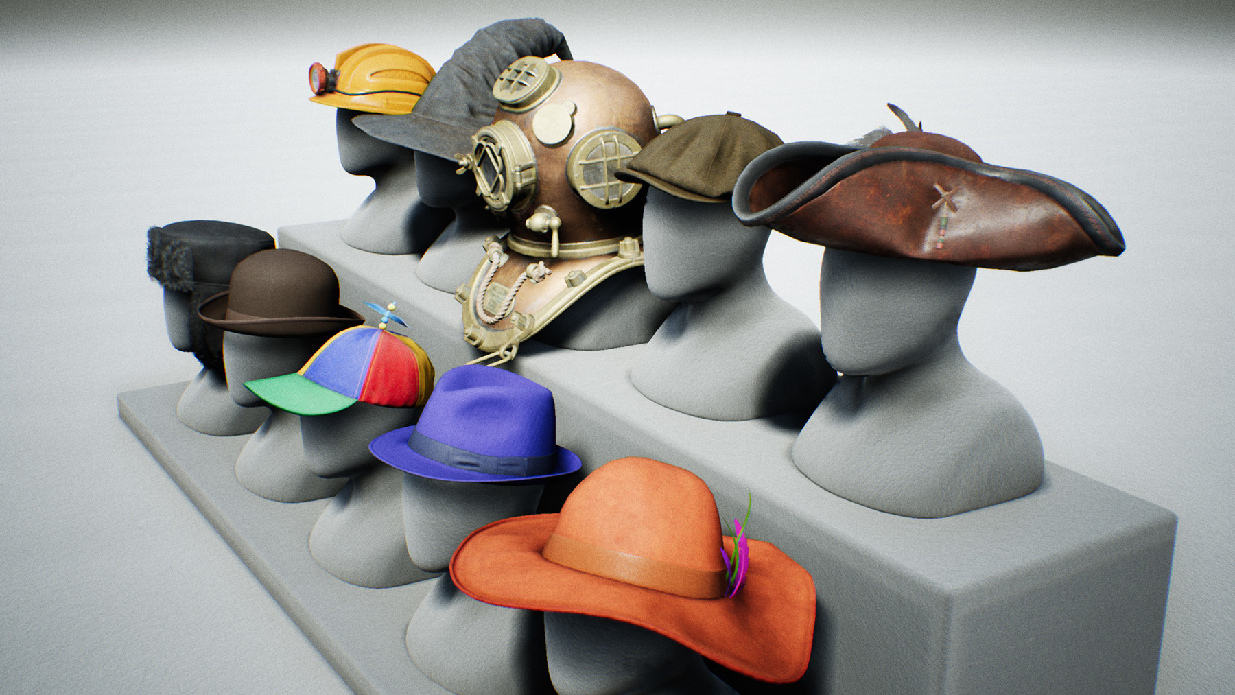 ArtStation - Variety Hats Pack - VOL 2 | Game Assets